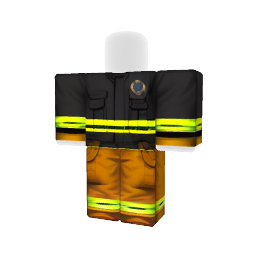Firefighter suit with black and yellow color - Skin for Roblox by ...
