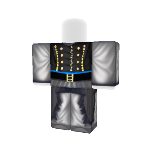 Azure pirate clothes with platinum buttons and dar - Skin for Roblox by ...