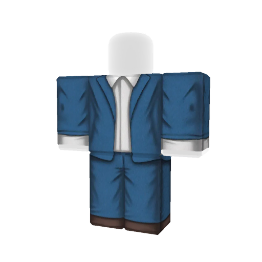 open blue jacket with a white shirt - Skin for Roblox by Luna The yorkie