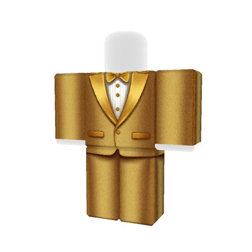golden tuxedo with golden tie - Skin for Roblox by Andy_kid201
