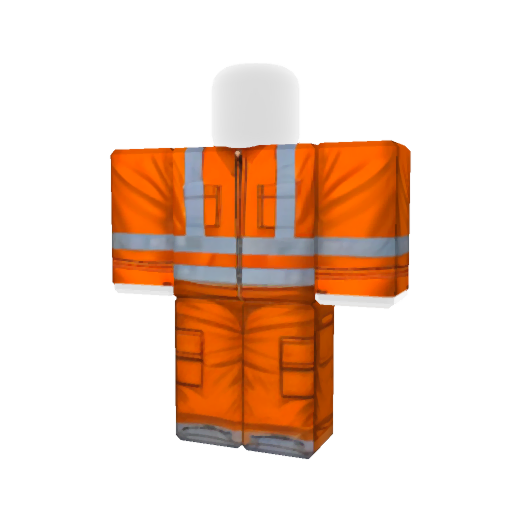 Ground Crew with Orange Highvis - Skin for Roblox by Customuse AI