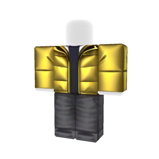 Golden streetwear puffer jacket - Skin for Roblox by kellan kane