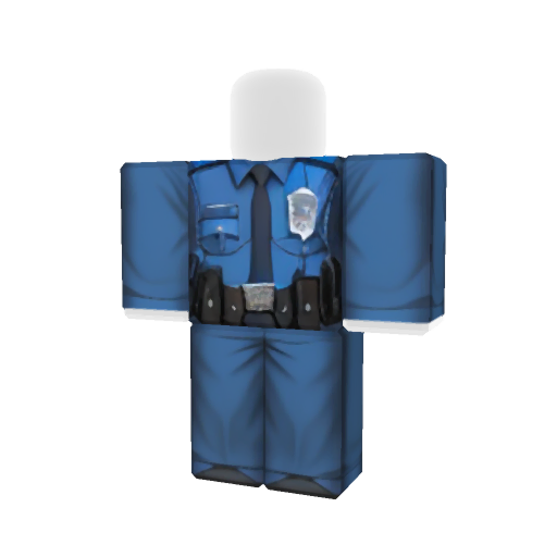 blue Police uniform - Skin for Roblox by mamad agha