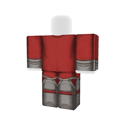 Red Armored Shorts with silver greaves and thigh g - Skin for Roblox by ...