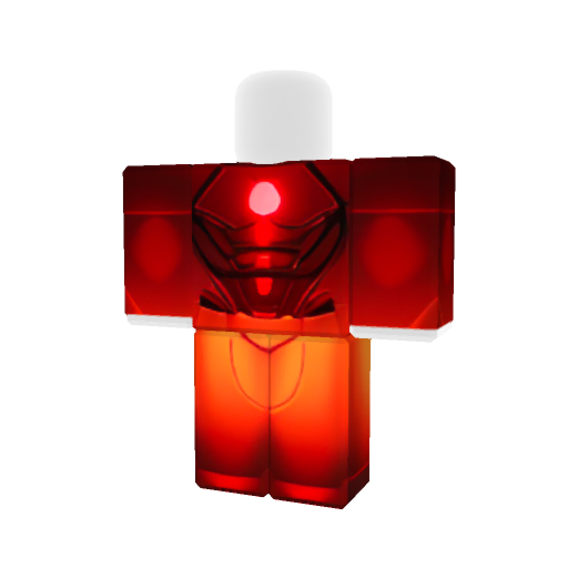 Red glowing demon armor with abs and muscle cyborg - Skin for Roblox by ...