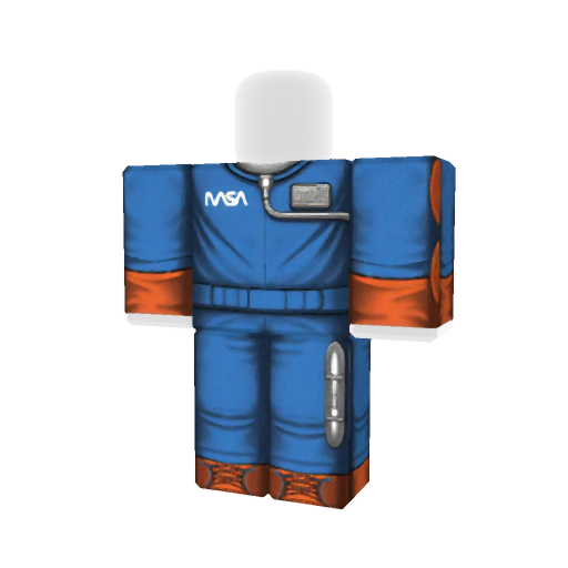 NASA astronaut suit, blue with orange trimmings, w - Skin for Roblox by ...