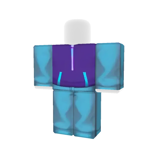 a purple and cyan shirt and pants with the text k - Skin for Roblox by ...