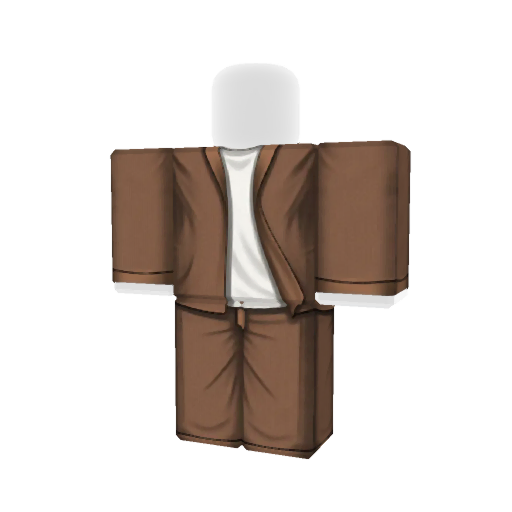 brown open leather jacket with white tshirt - Skin for Roblox by Raven