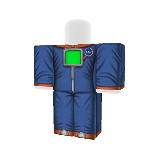 NASA astronaut suit, blue with orange trimmings, w - Skin for Roblox by ...