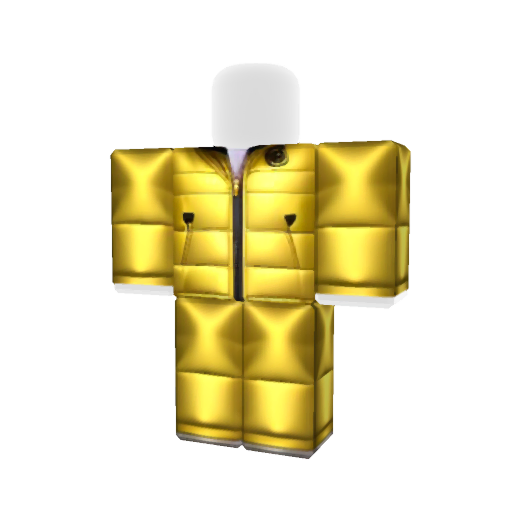 Golden streetwear puffer jacket - Skin for Roblox by Doritos Spike
