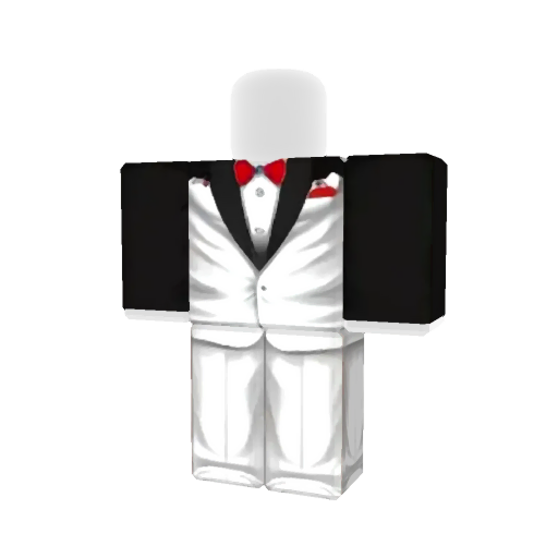 White tuxedo with red tie - Skin for Roblox by christofer Bijou