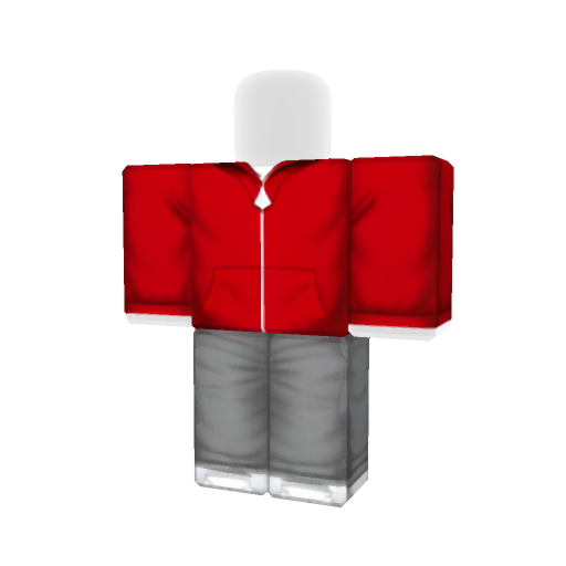 a red hoodie with white t shirt inside - Skin for Roblox by Deleted User
