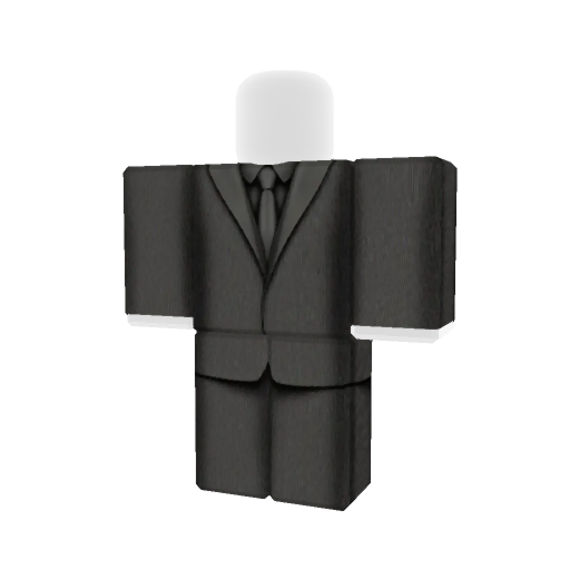 Dark grey suit, realistic, with dark grey tie - Skin for Roblox by David CR