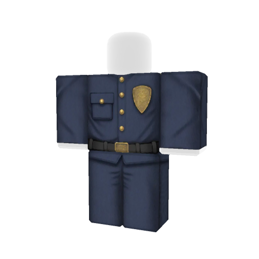 Police uniform with golden badge on the chest, bla - Skin for Roblox by ...