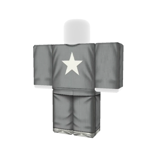 grey y2k 3d pants with small white star - Skin for Roblox by Customuse AI