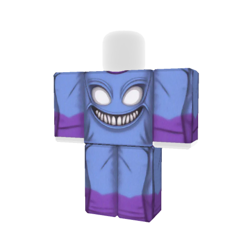 A round, cartoonish face with a light blue color a - Skin for Roblox by ...