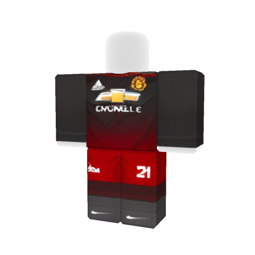 Manchester united shirt with luke hudson on the ba - Skin for Roblox by ...
