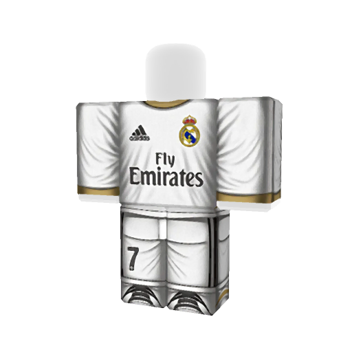 Real Madrid soccer jersey, Fly Emirates on the fro - Skin for Roblox by ...