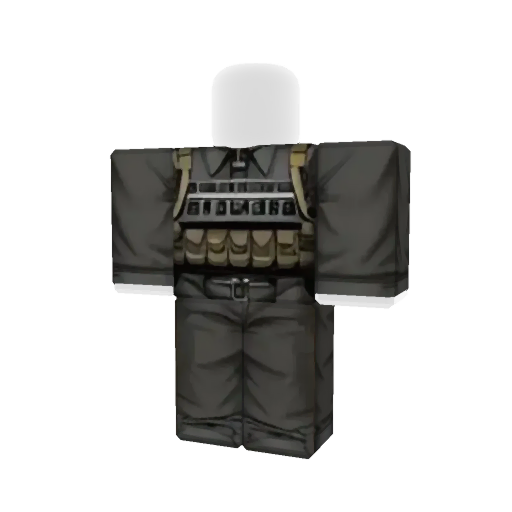 Roblox Clothing Template, Military Uniform, Black - Skin for Roblox by ...