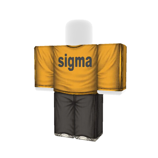 a buff man shirt with the word sigma on the front - Skin for Roblox by ...