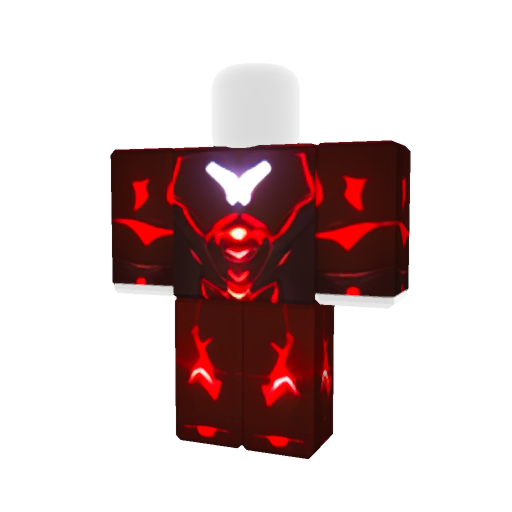 Red glowing demon armor with abs and muscle cyborg - Skin for Roblox by ...