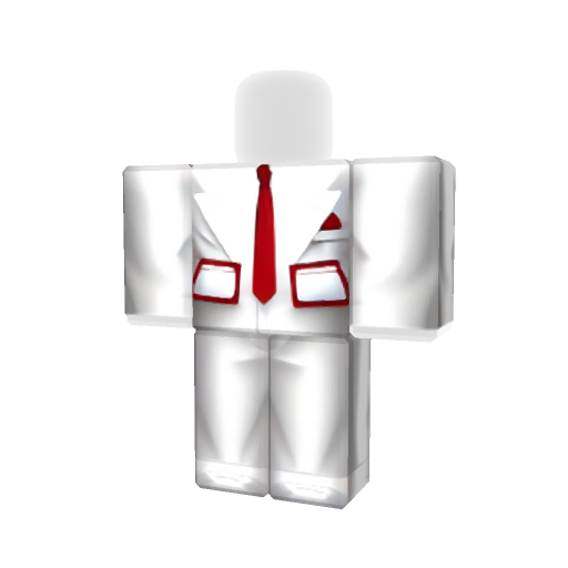 White And Red Suit - Skin for Roblox by Customuse AI