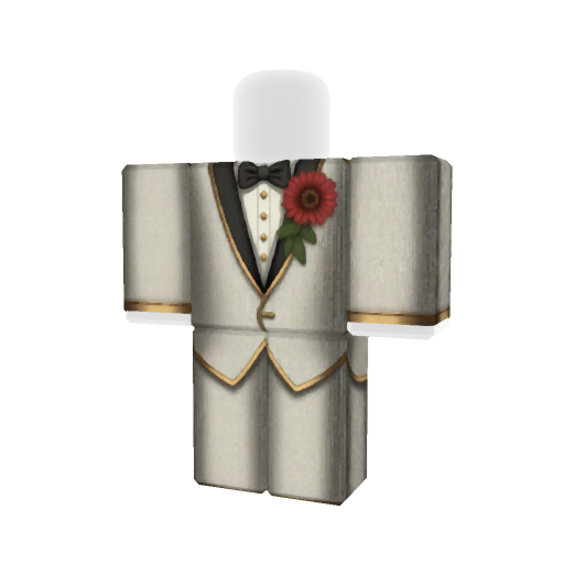 white and black tuxedo with nice designs and a flo - Skin for Roblox by Adam Obeid