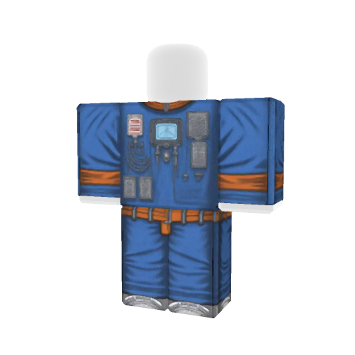 NASA astronaut suit, blue with orange trimmings, w - Skin for Roblox by ...